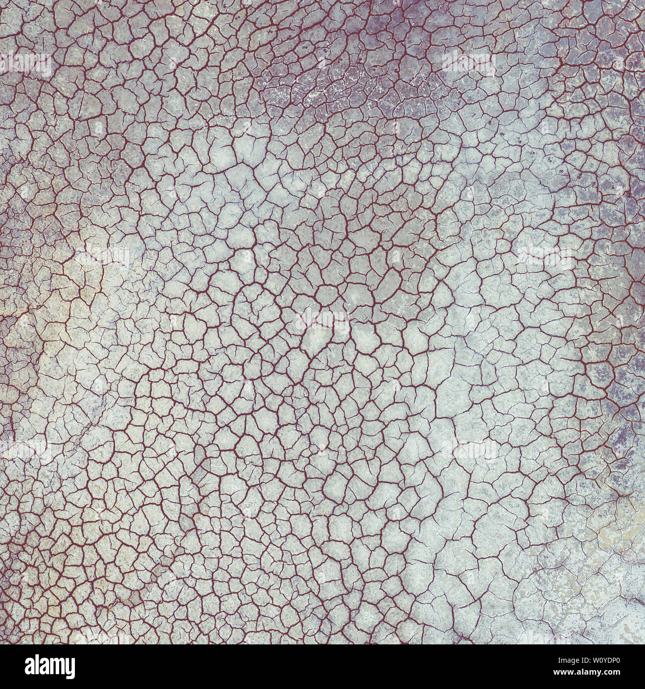Aerial view of surrealistic industrial place. Dry surface. Desertic ...