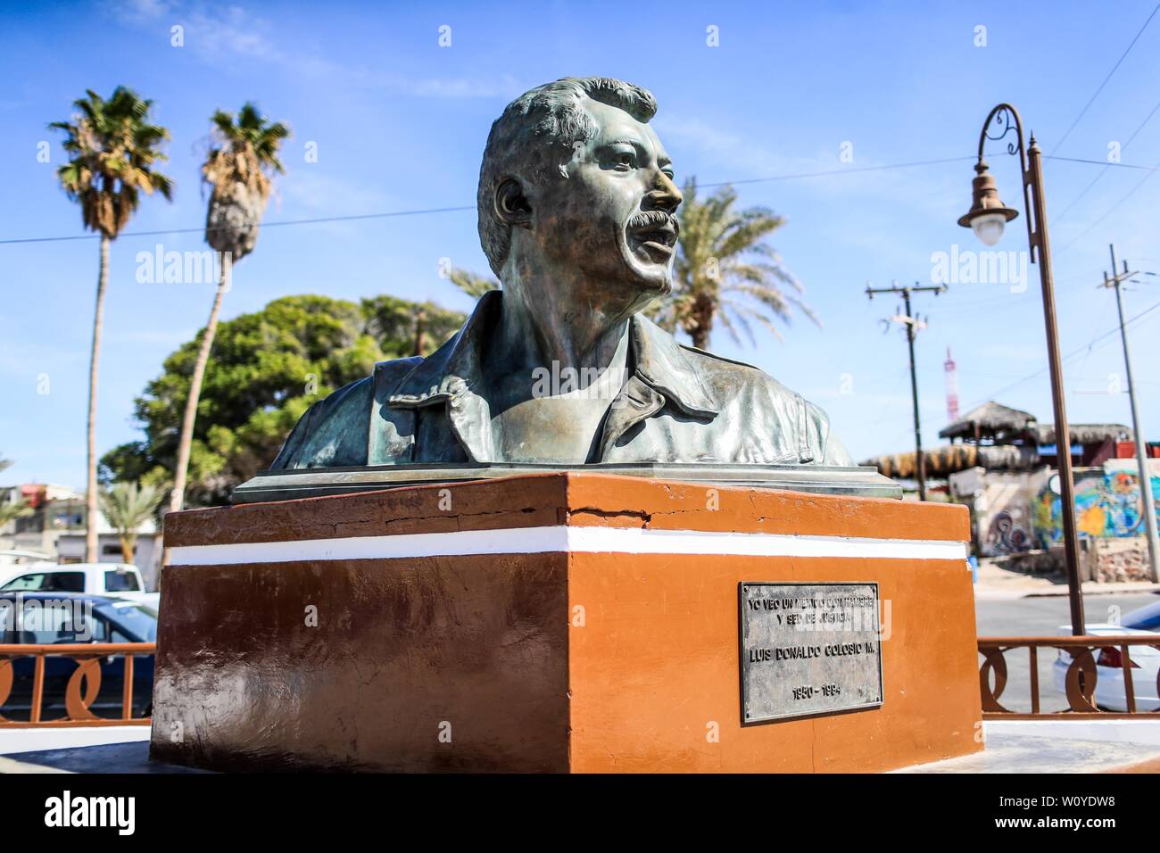 Bust or statue of the Mexican political martyr of the PRI party, Luis ...