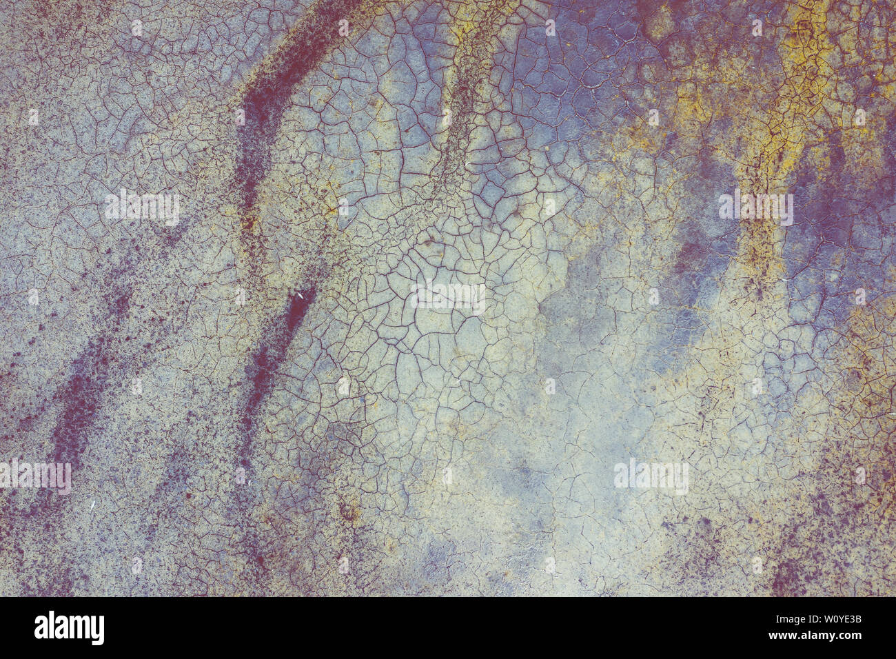 Aerial view of surrealistic industrial place. Dry surface. Desertic ...