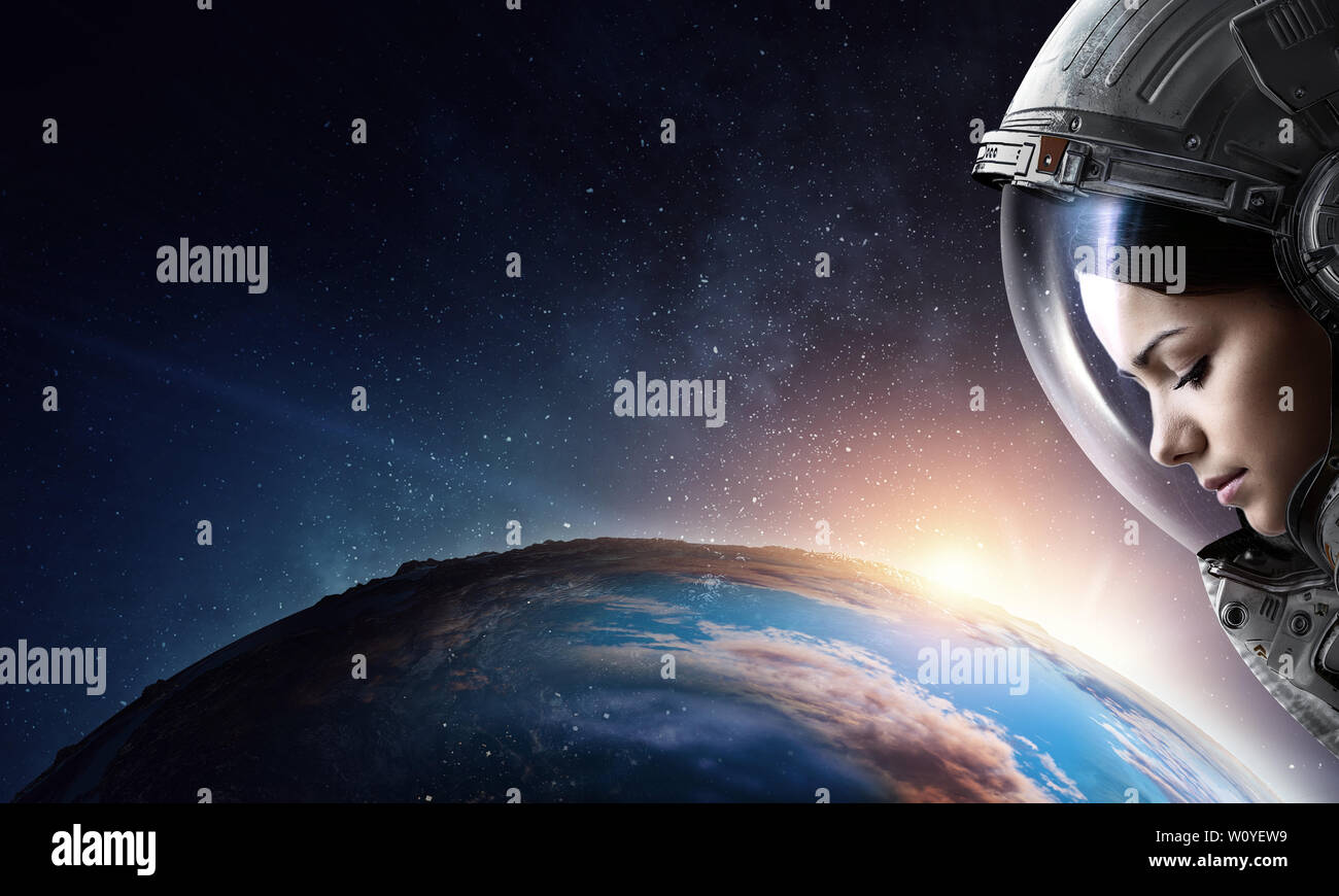 Female spacewalk hi-res stock photography and images - Alamy