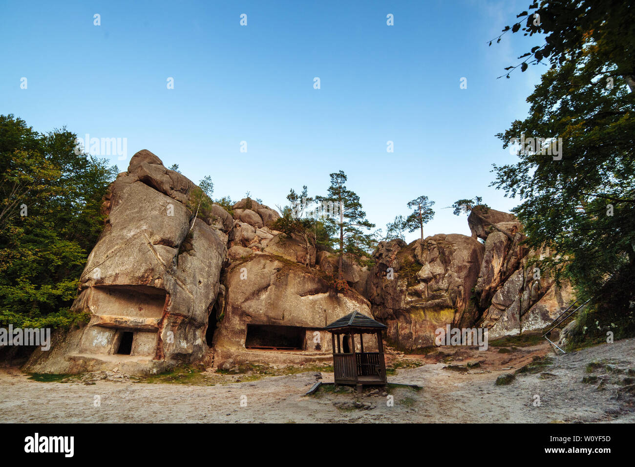 an ancient stone settlement. Unusual rock outcrops in nature reserve ...