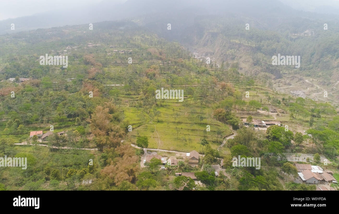 mountain landscape slopes mountains covered with green tropical forest ...