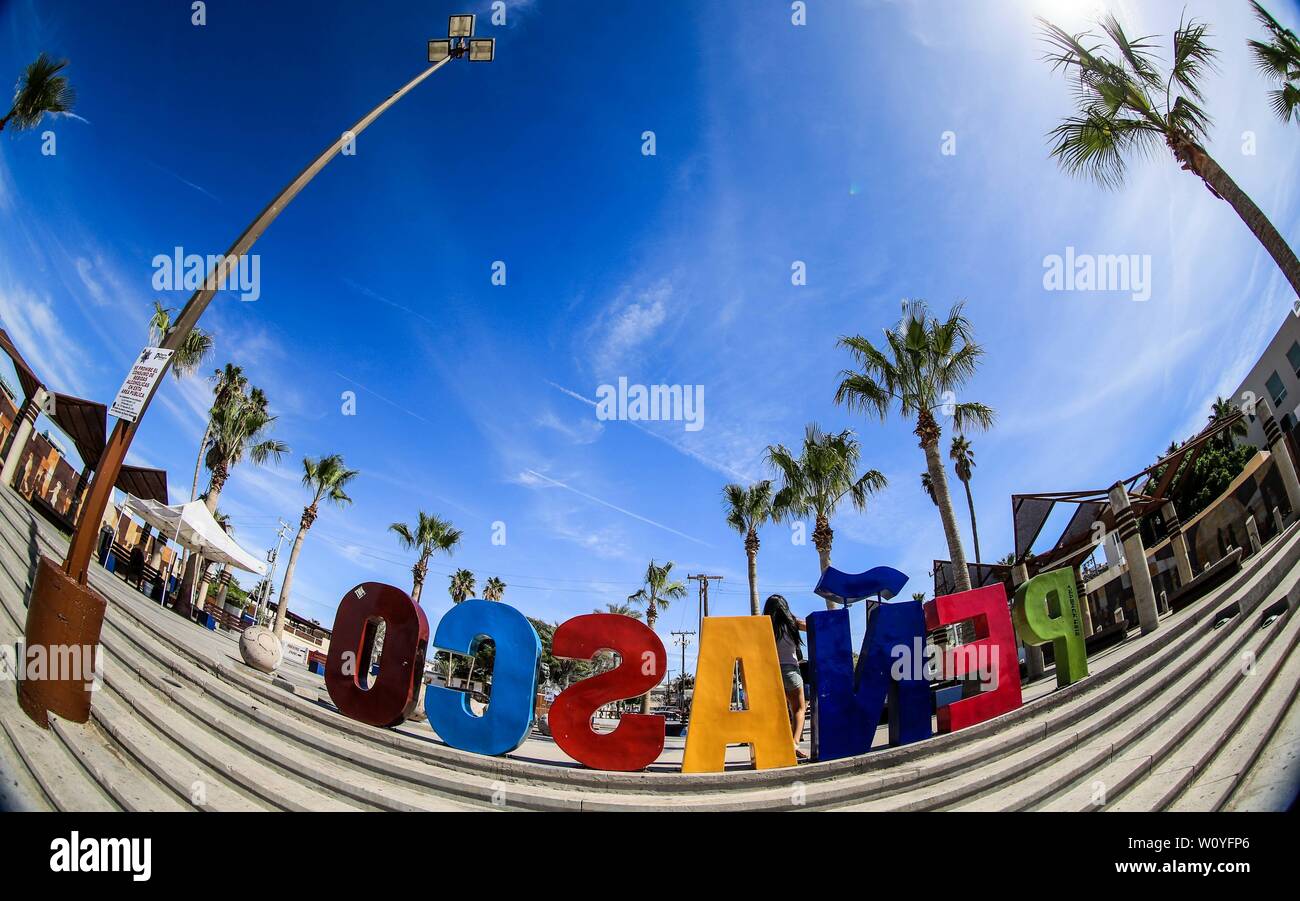 Letters of various colors with the word Penasco in the tourist ...