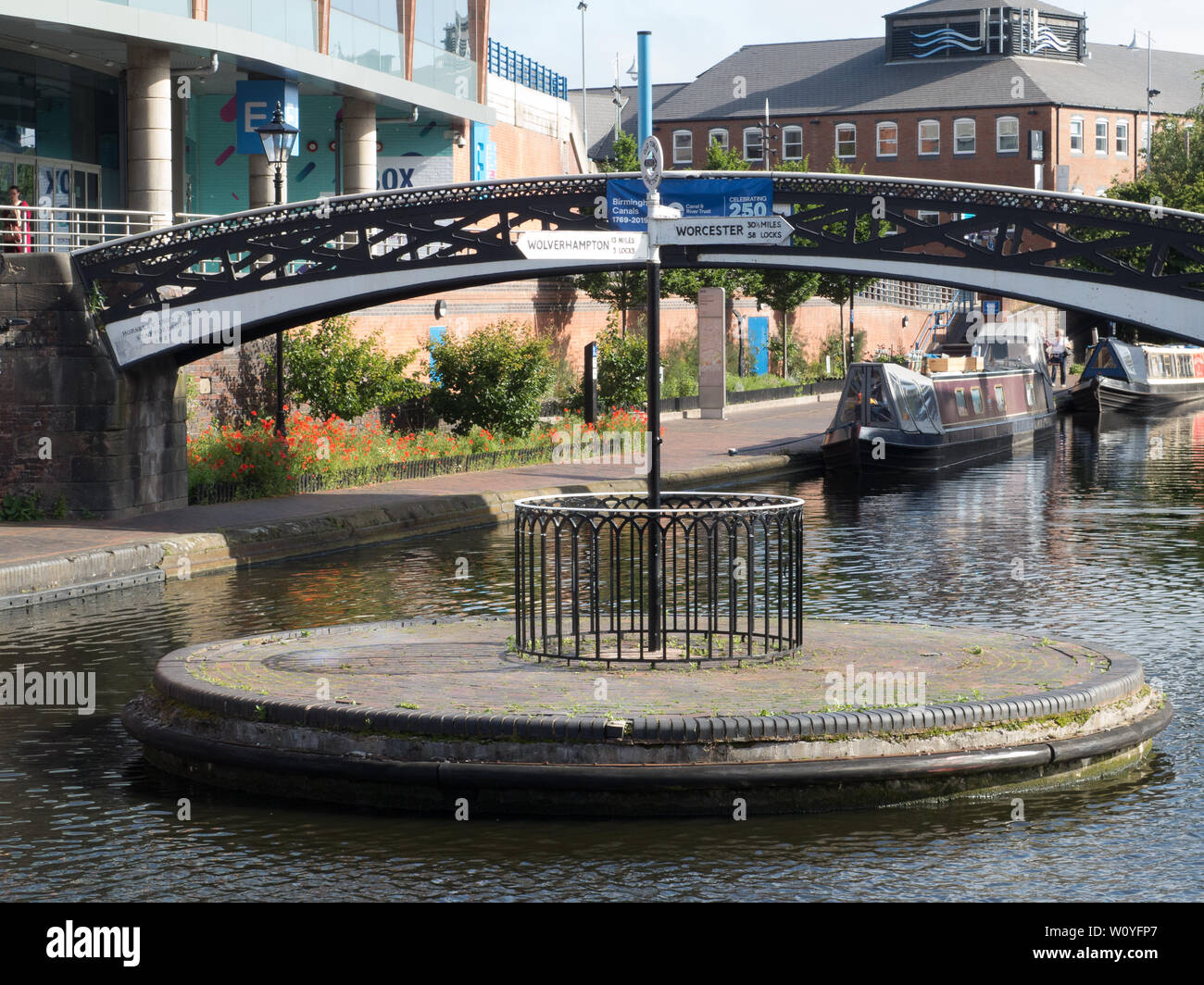 Birmingham Worcester Canal, Broad st area Stock Photo - Alamy