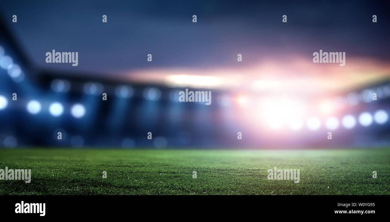 Soccer arena in lights hi-res stock photography and images - Alamy