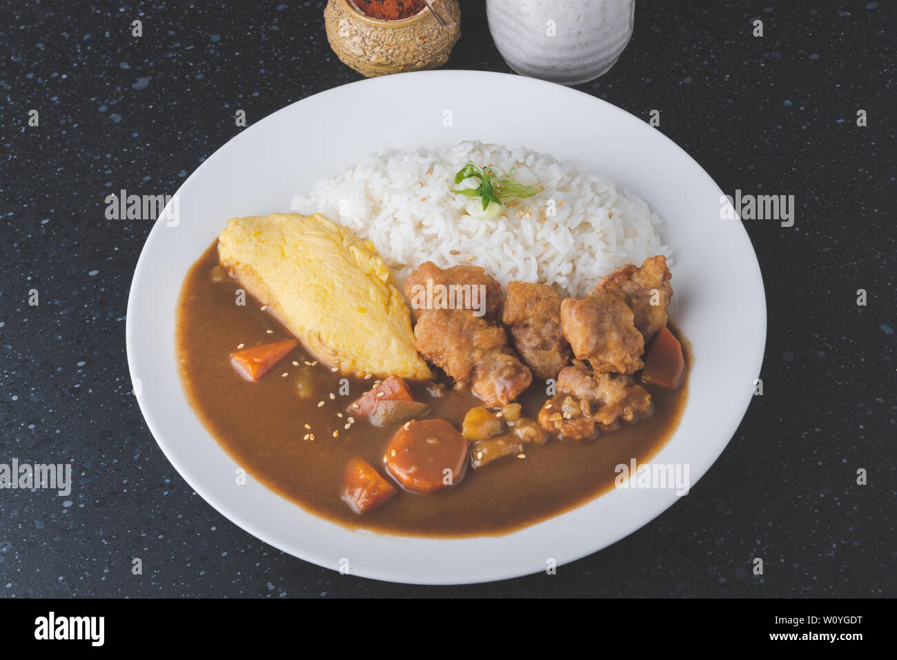 Japanese omelette rice hi-res stock photography and images - Alamy