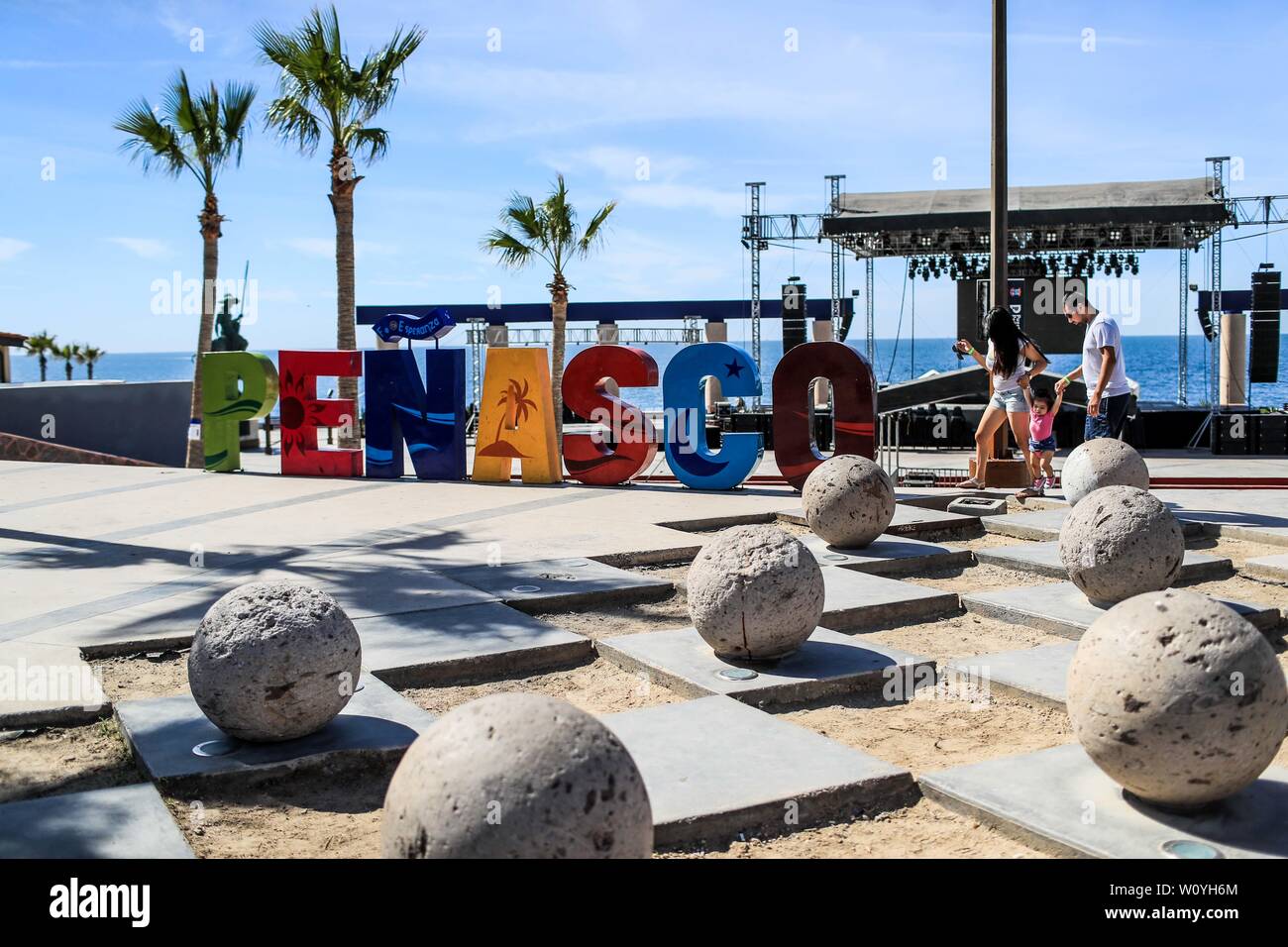 Letters of various colors with the word Penasco in the tourist ...