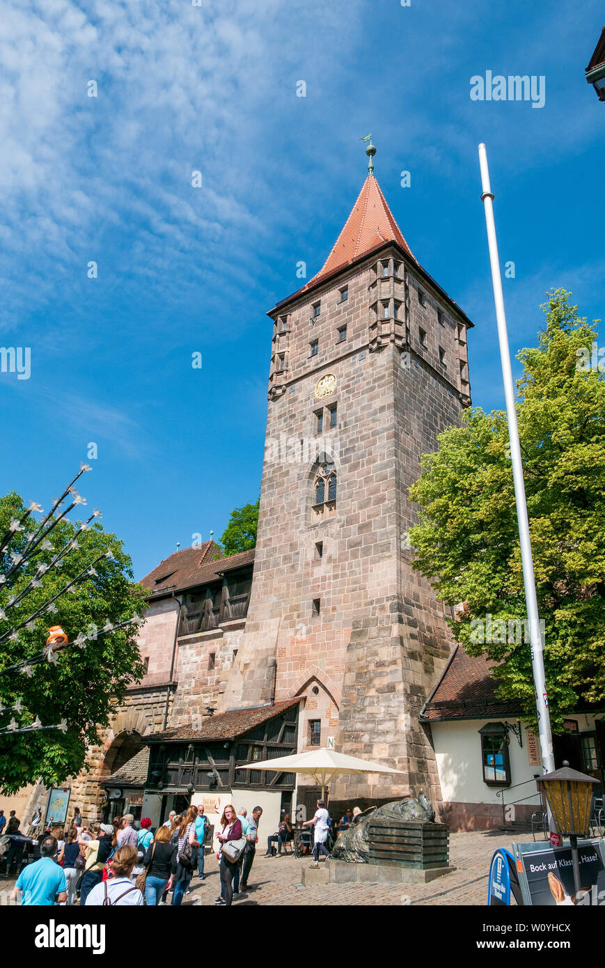NUREMBERG, GERMANY - JUNE 13, 2019: Tiergartnertor, Prominent 13th ...