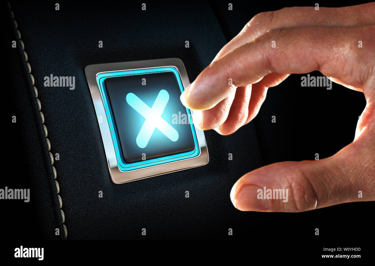Hand stop button close up hi-res stock photography and images - Alamy
