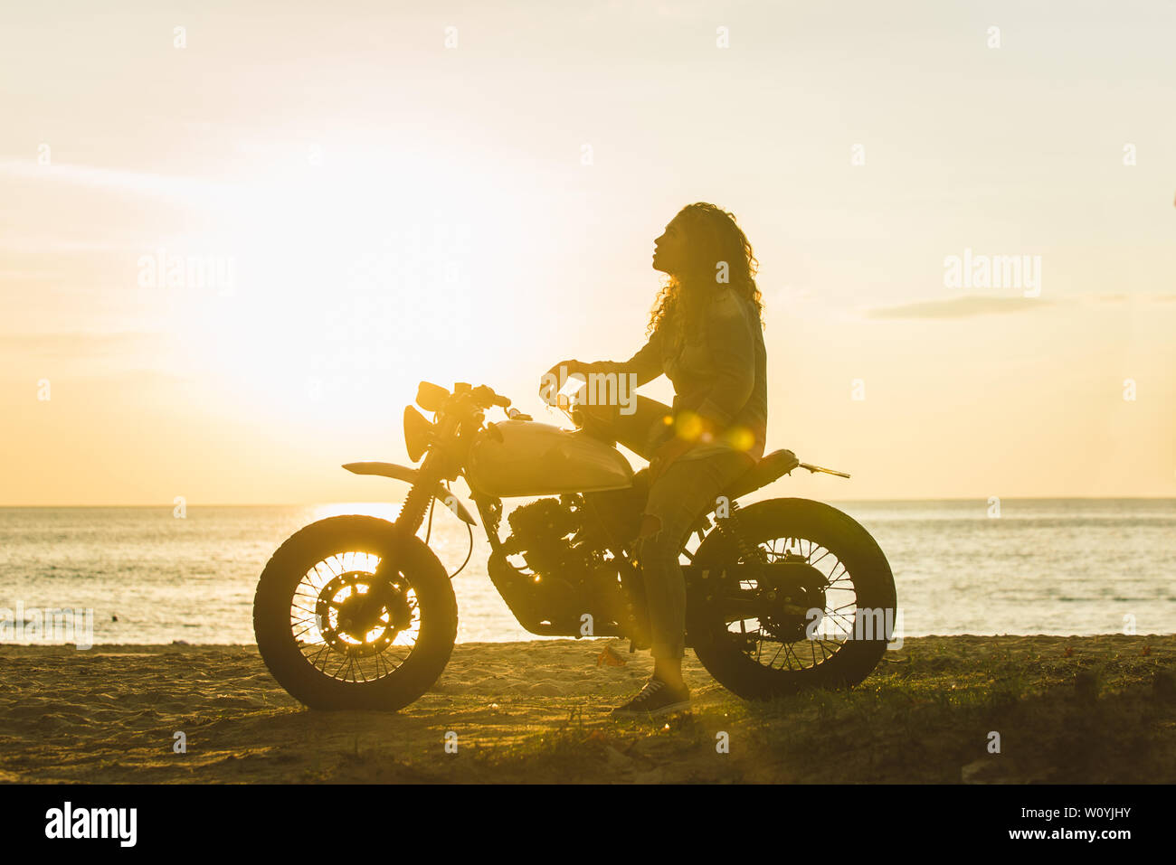 Cafe Racer Girl Wallpaper