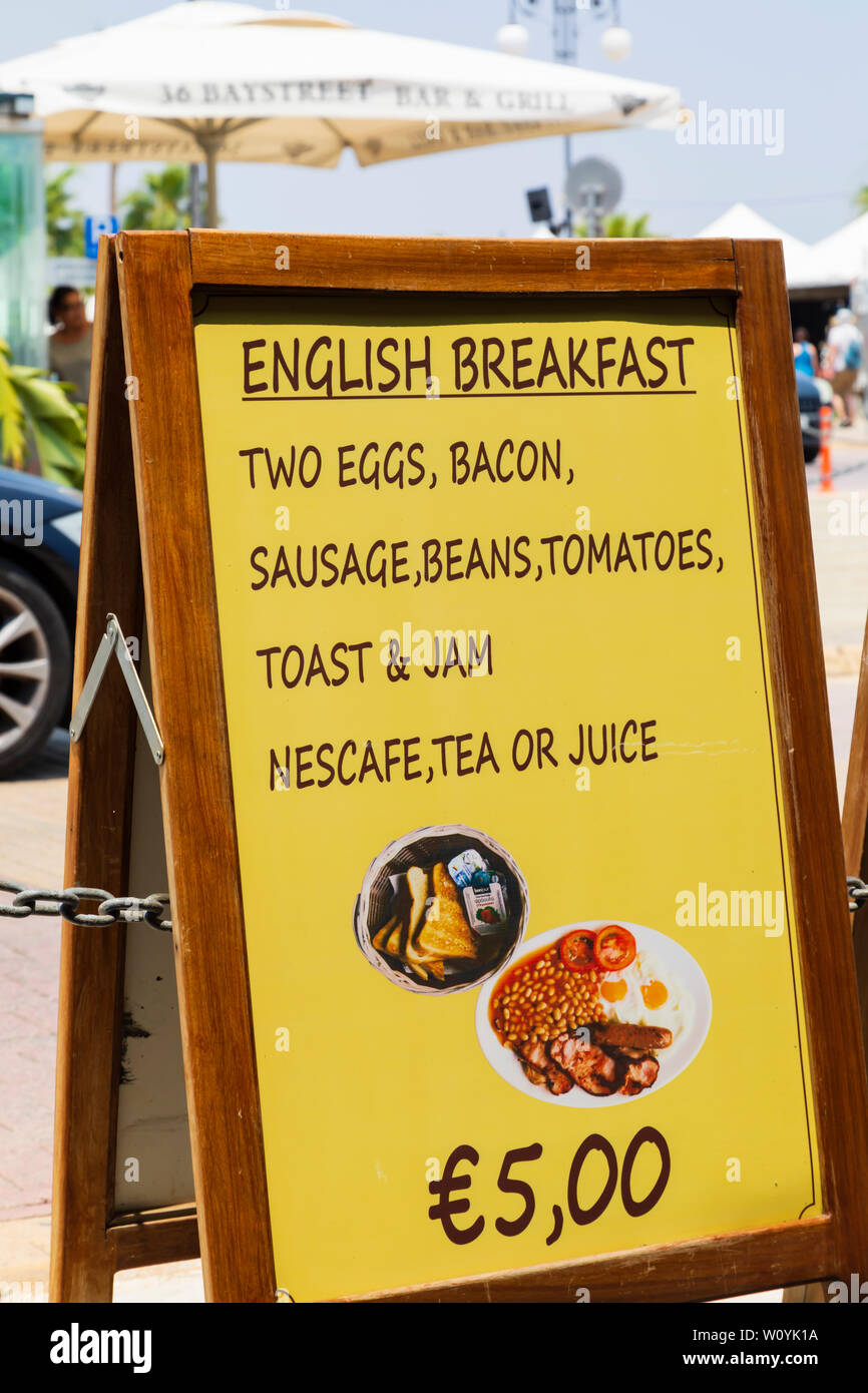 Full english breakfast sign hi-res stock photography and images - Alamy