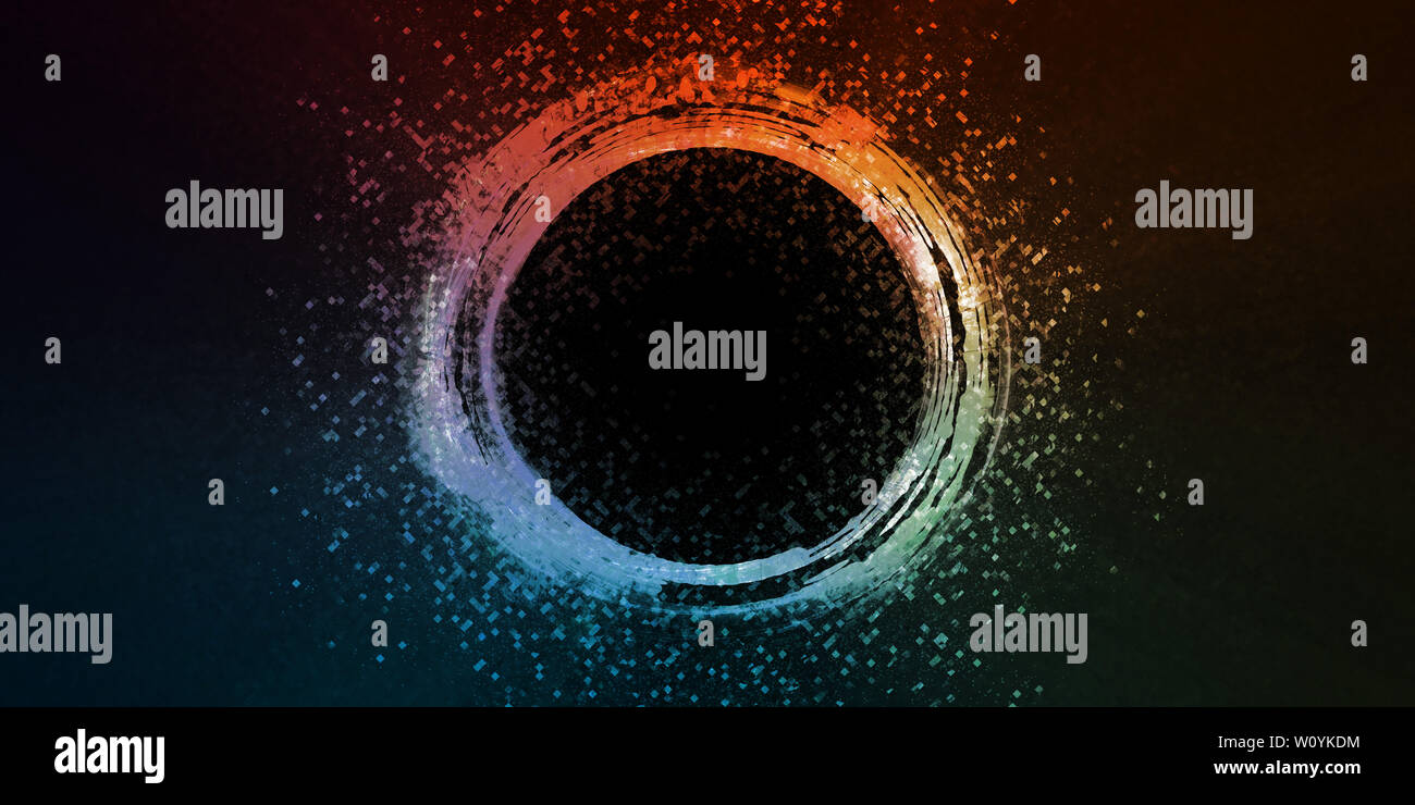 Copyspace Background Black of Technology Ring Concept Stock Photo - Alamy