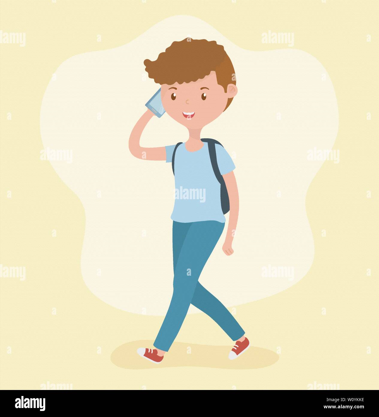 Pedestrian using telephone Stock Vector Images - Alamy
