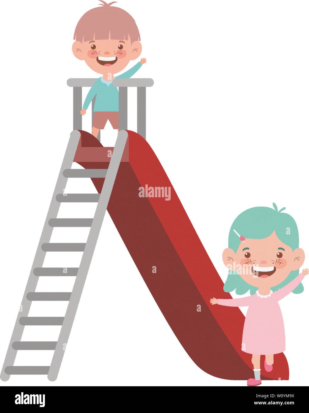 Man playground slide Cut Out Stock Images & Pictures - Alamy