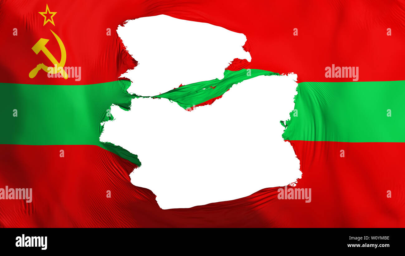 Tattered Transnistria flag, white background, 3d rendering Stock Photo ...