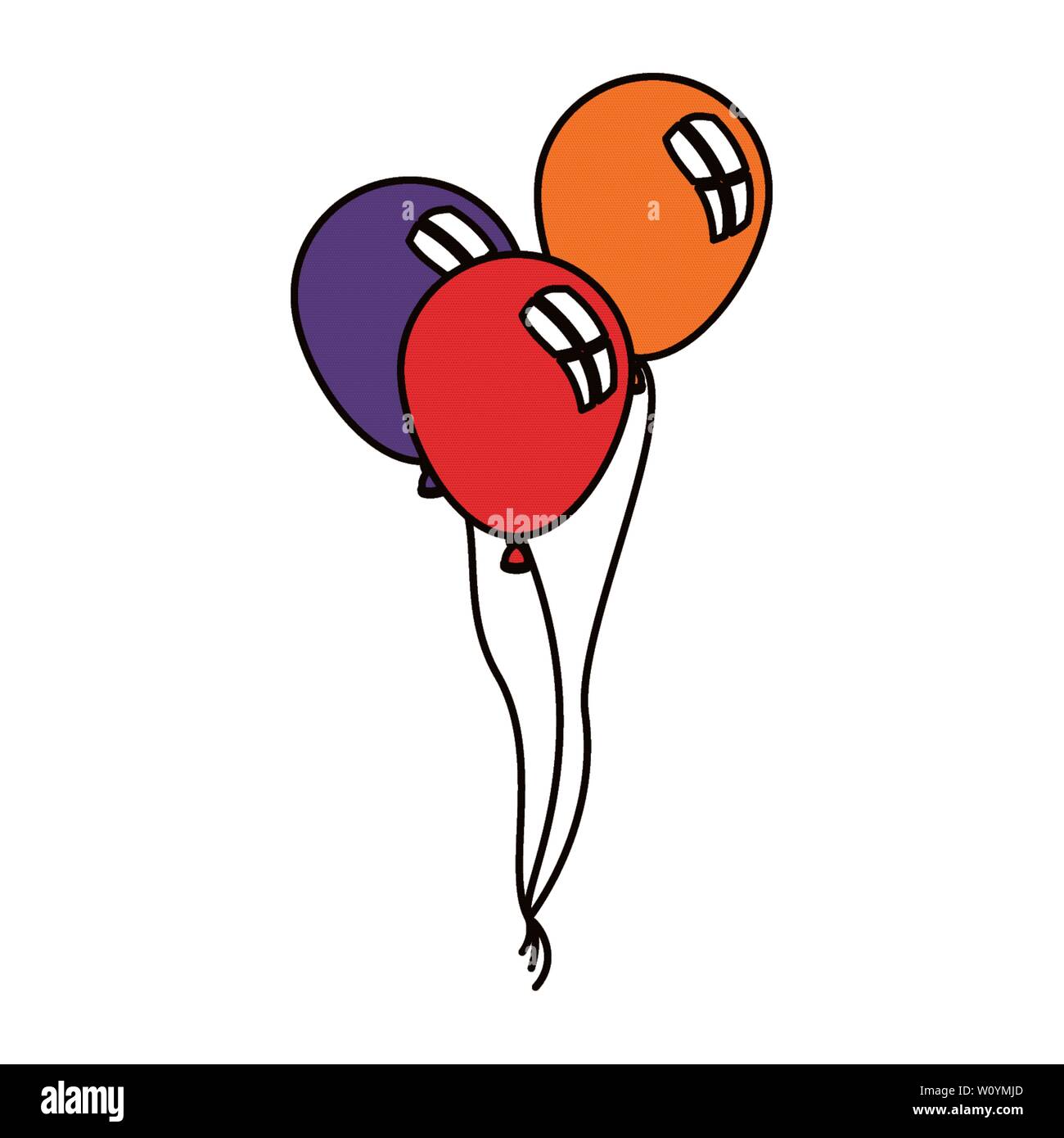helium balloons on white background Stock Vector Image & Art - Alamy