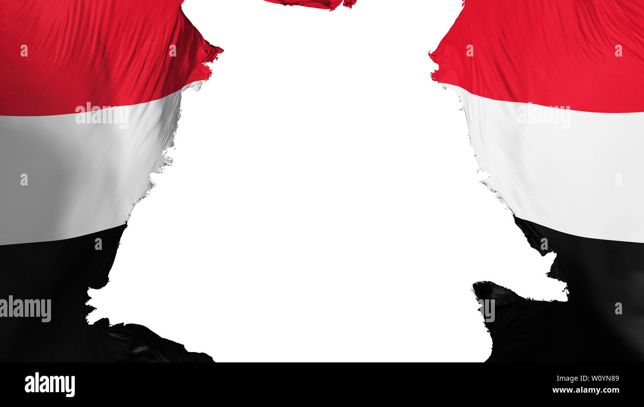 Iraq flag ripped apart, white background, 3d rendering Stock Photo - Alamy