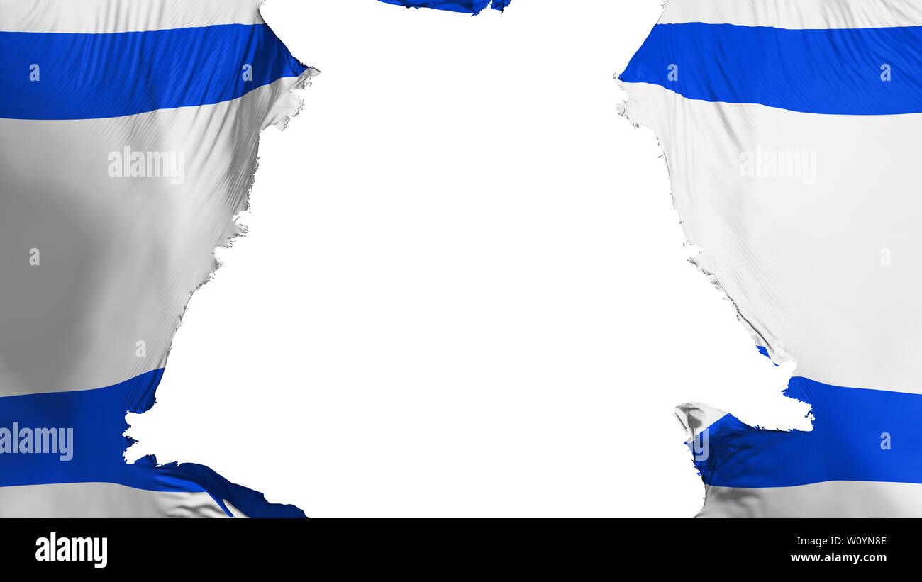 Israel flag ripped apart, white background, 3d rendering Stock Photo ...
