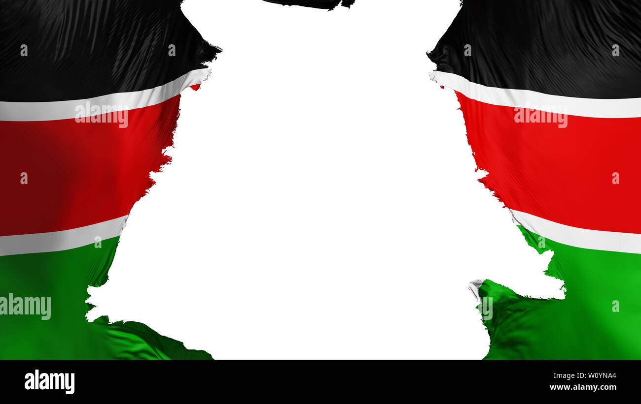 Kenya flag ripped apart, white background, 3d rendering Stock Photo - Alamy