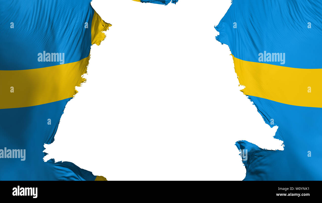 Sweden flag ripped apart, white background, 3d rendering Stock Photo ...
