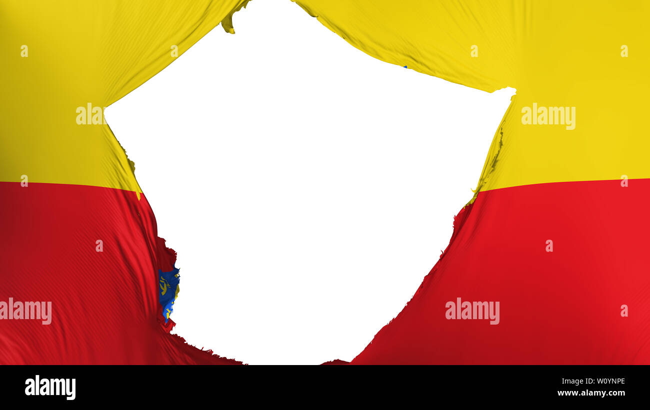 Cracked Bogota, capital of Colombia flag, white background, 3d ...