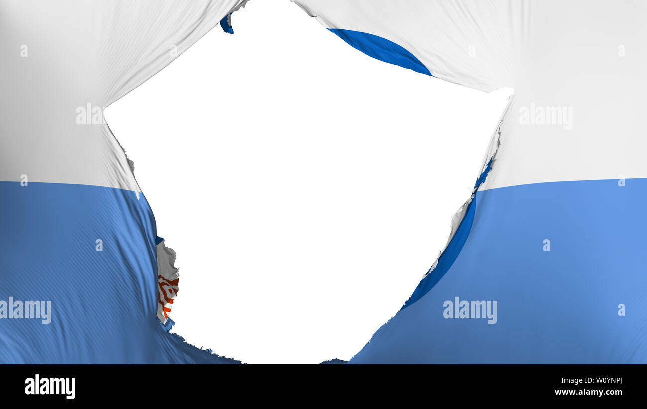 Cracked Cairo, capital of Egypt flag, white background, 3d rendering ...