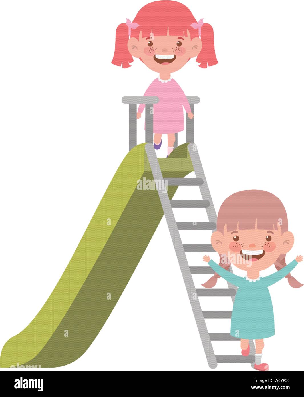 Kids slip and slide Stock Vector Images - Alamy