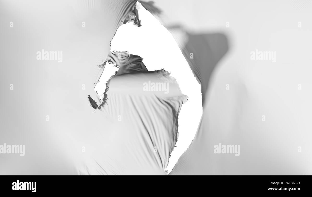 Damaged White color flag, white background, 3d rendering Stock Photo ...