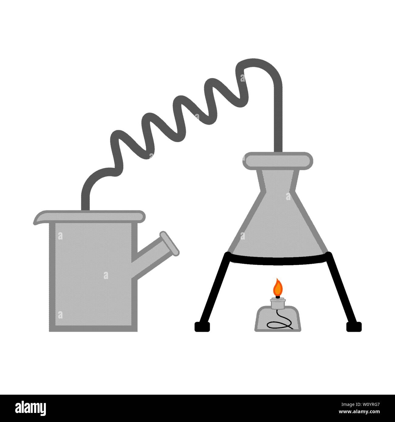 Science experiment with different lab equipment - Vector Stock Vector ...