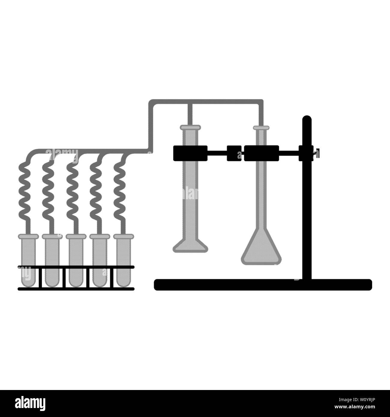 Science experiment with different lab equipment - Vector Stock Vector ...