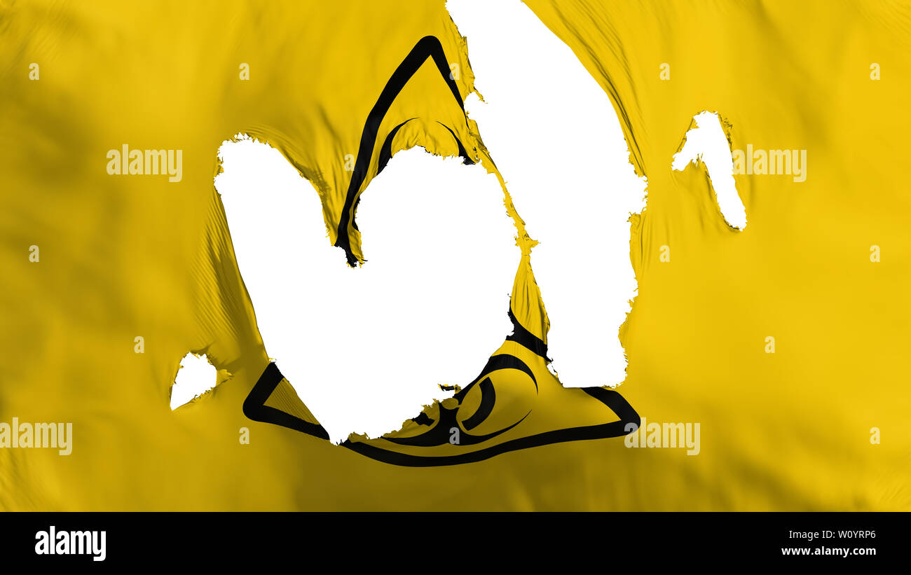 Ragged Hazard flag, white background, 3d rendering Stock Photo - Alamy