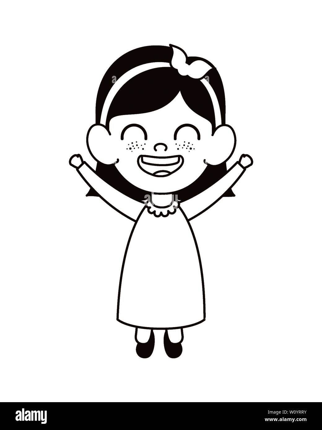 Baby Girl Vector Silhouette