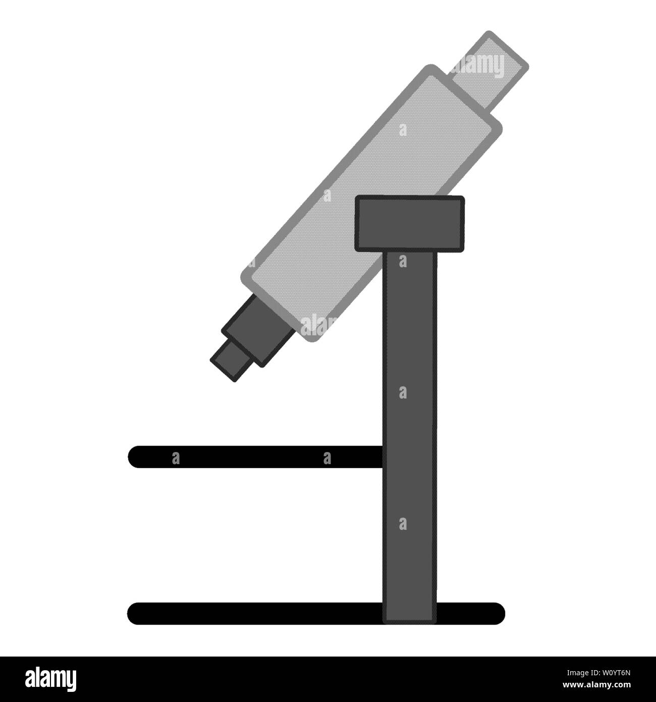 Isolated science microscope equipment over a white background - Vector ...