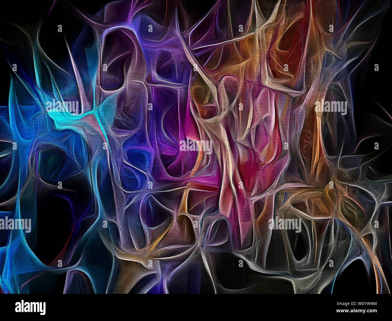 abstract fractal psychedelic shape texture with color pencil ...