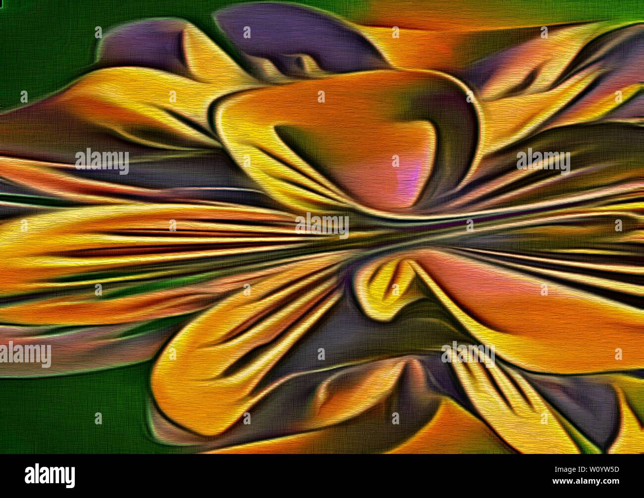 abstract fractal psychedelic shape texture with color pencil ...