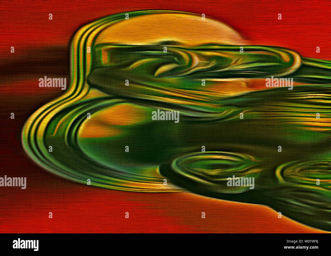 abstract fractal psychedelic shape texture with color pencil ...