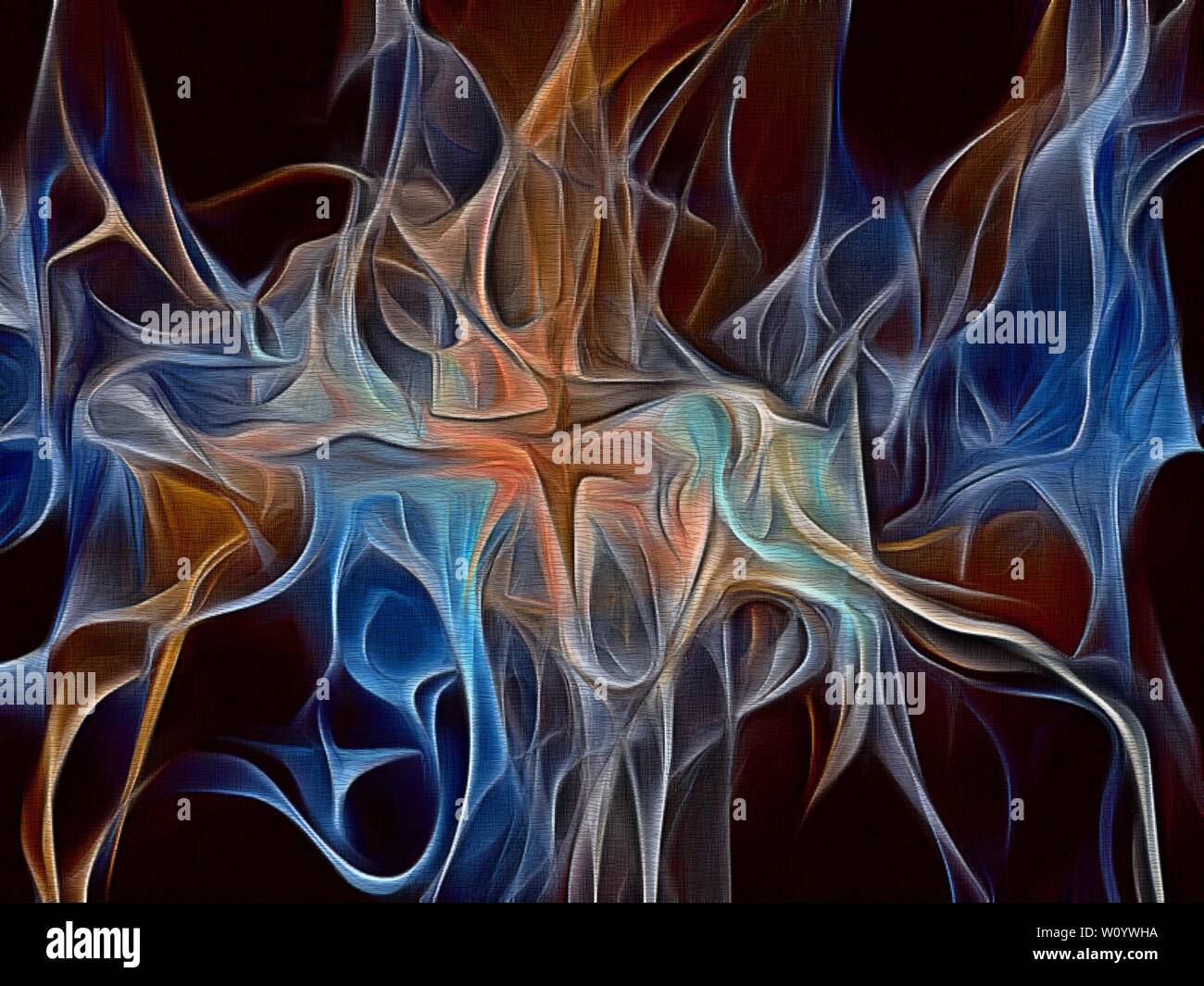 abstract fractal psychedelic shape texture with color pencil ...