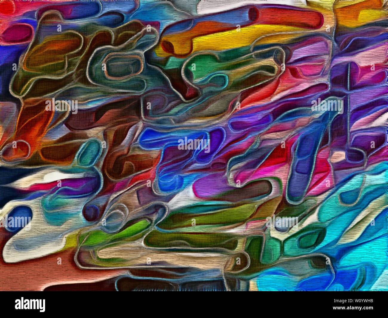 abstract fractal psychedelic shape texture with color pencil ...