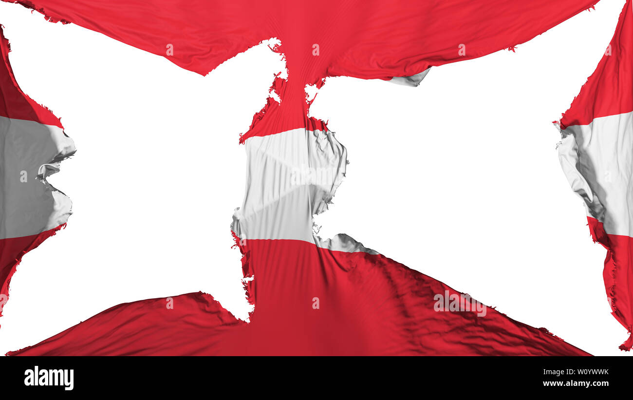 Destroyed Austria flag, white background, 3d rendering Stock Photo - Alamy