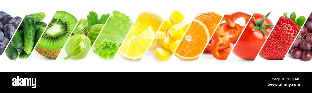 Fruits and vegetables. Fresh ripe color food. Food concept Stock Photo ...