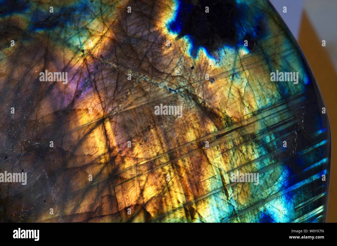 Macro Abstract Close Up Photo of Labradorite Geological Sample ...