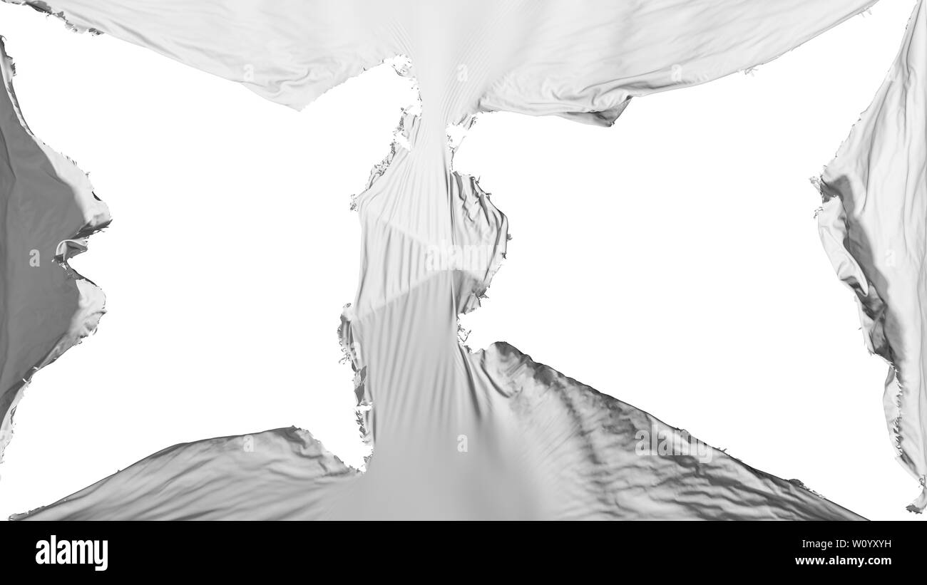 Destroyed White color flag, white background, 3d rendering Stock Photo ...