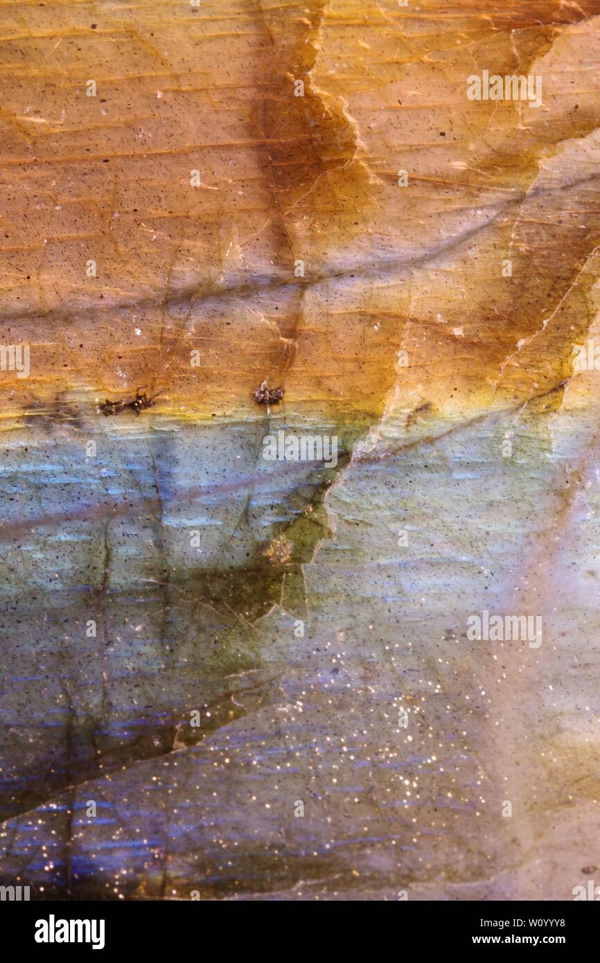 Labradorite Geological Sample. Macro Abstract Close Up Photo ...