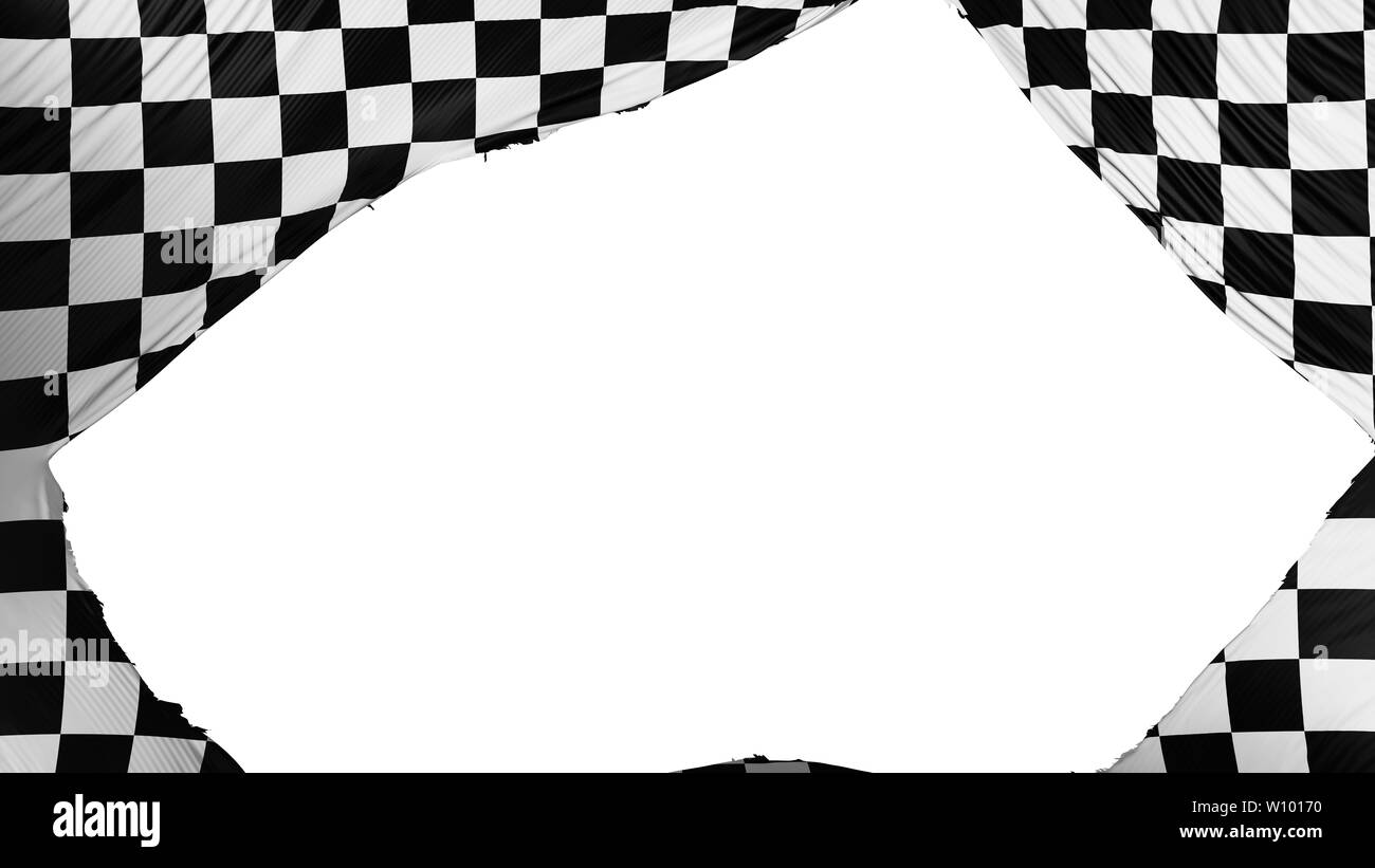 Divided Checkered flag, white background, 3d rendering Stock Photo - Alamy