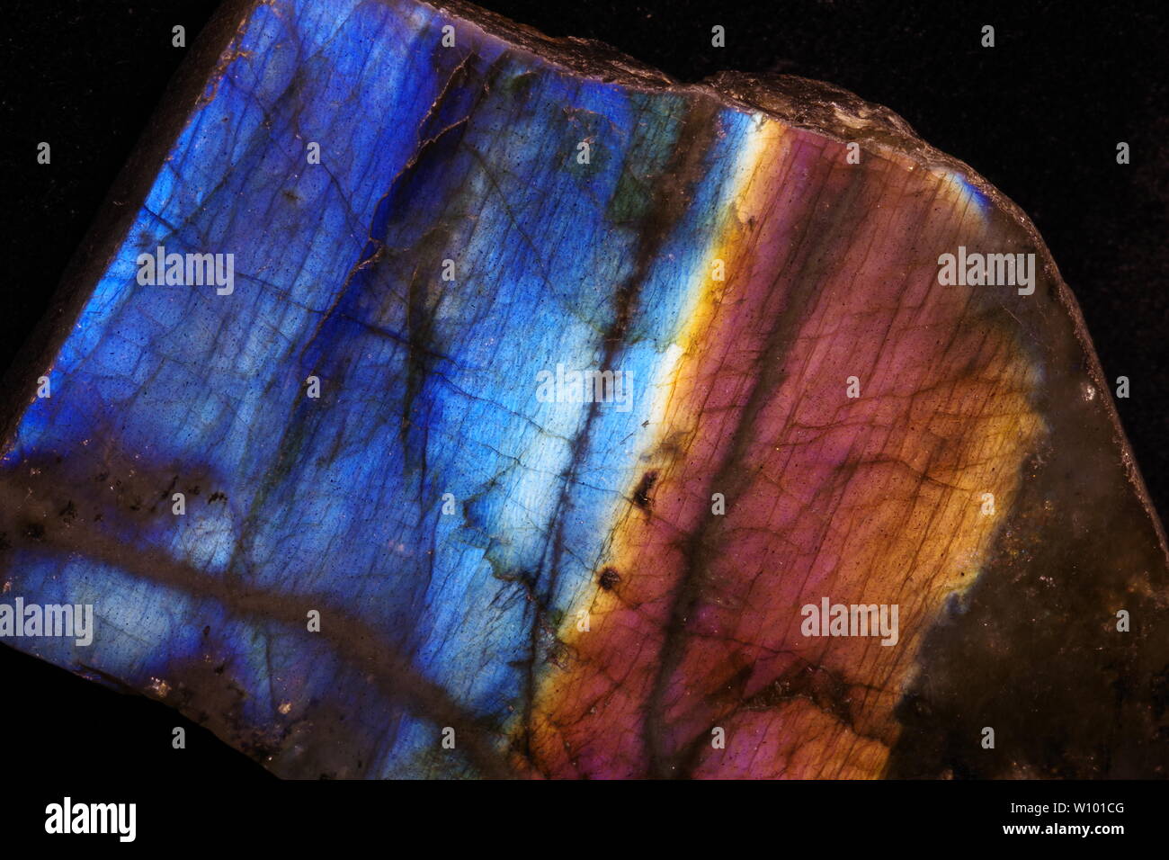 Labradorite Geological Sample. Macro Abstract Close Up Photo ...