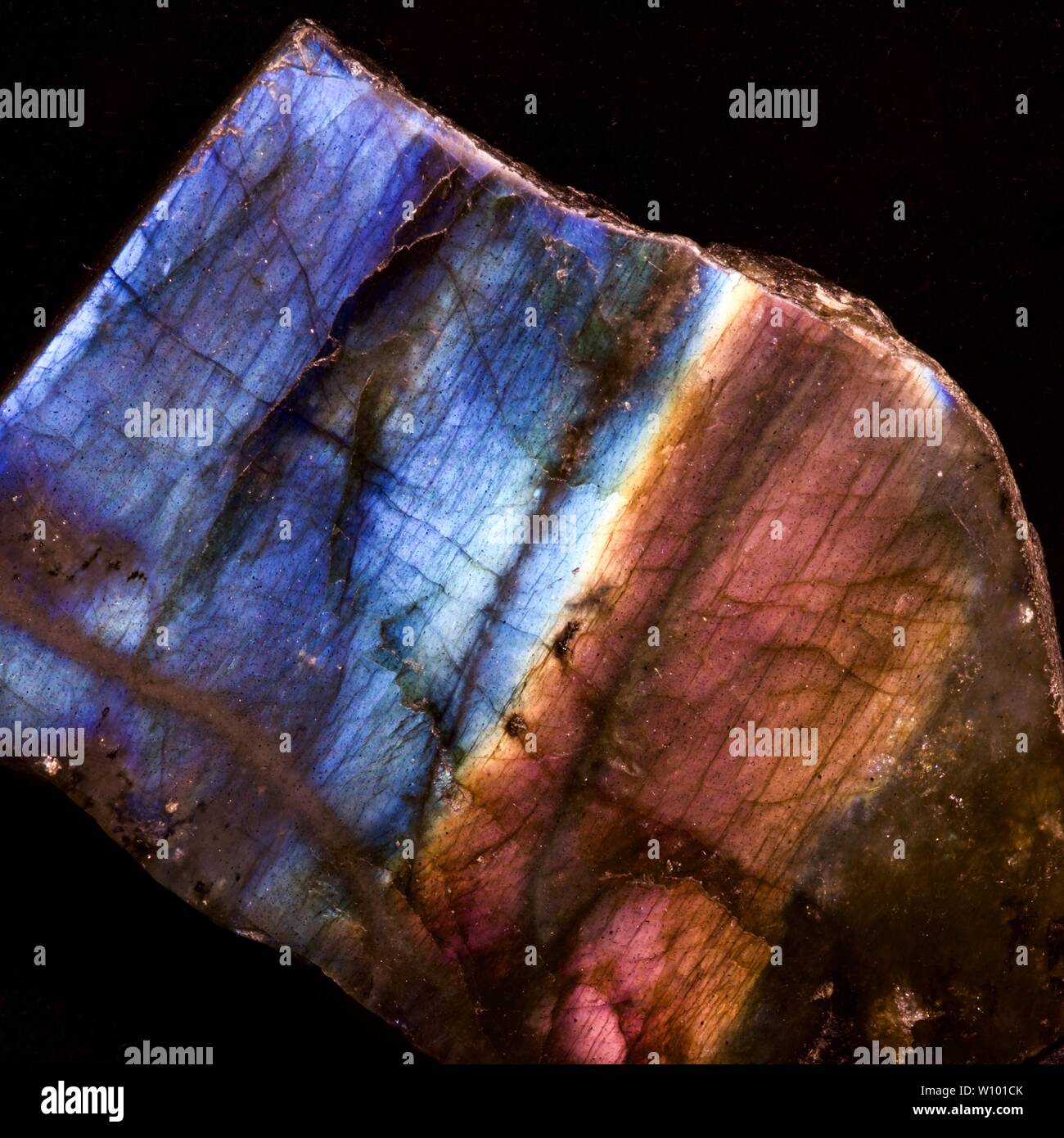 Labradorite Geological Sample. Macro Abstract Close Up Photo ...