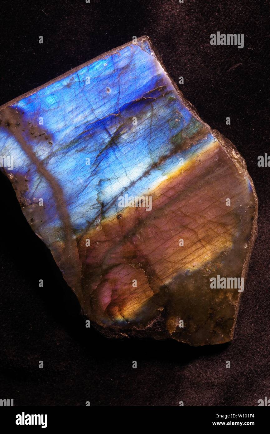 Labradorite Geological Sample. Macro Abstract Close Up Photo ...