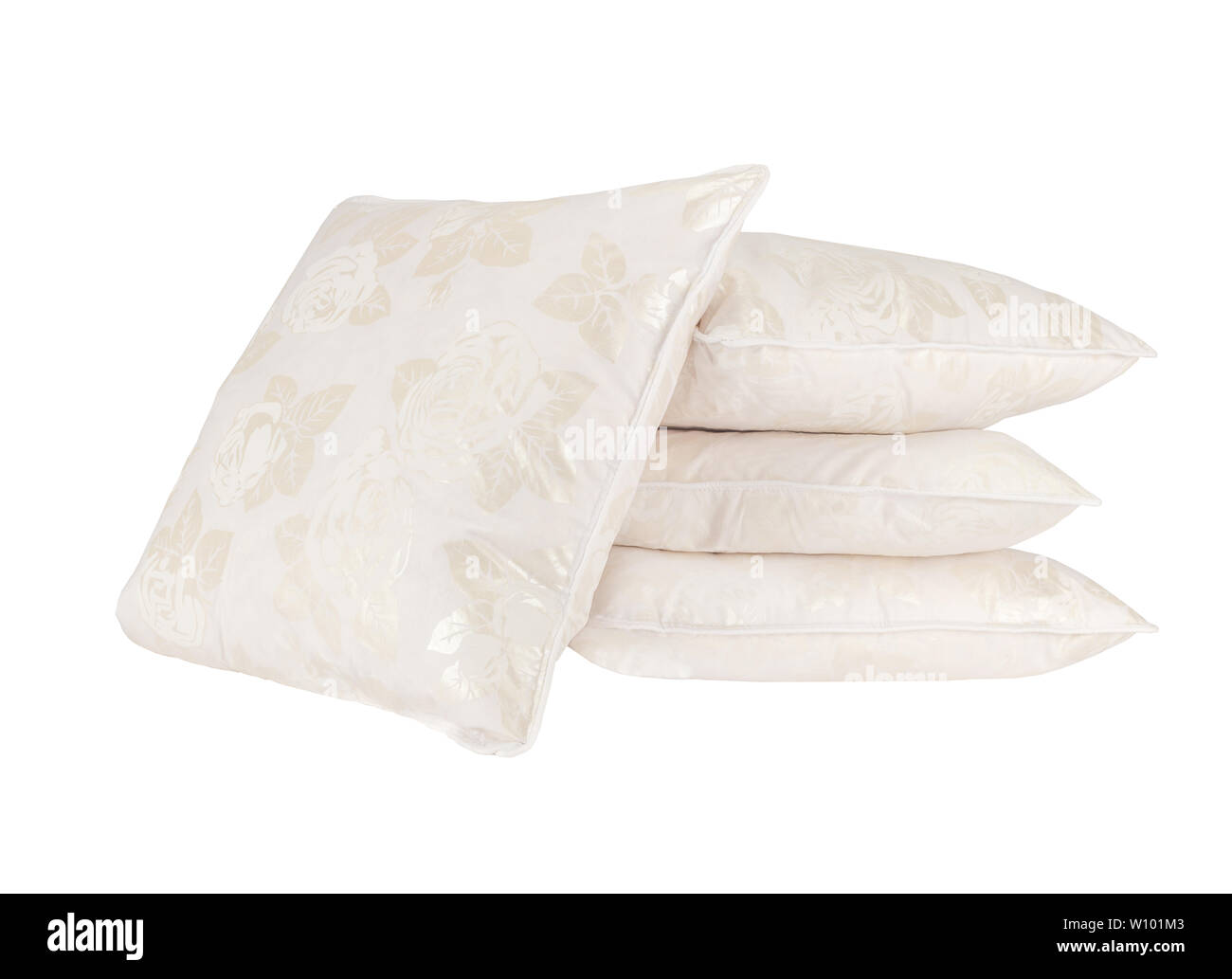 white pillows on pure white background Stock Photo - Alamy