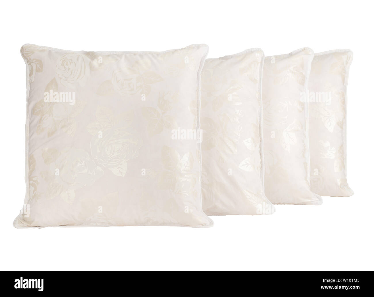 white pillows on pure white background Stock Photo - Alamy