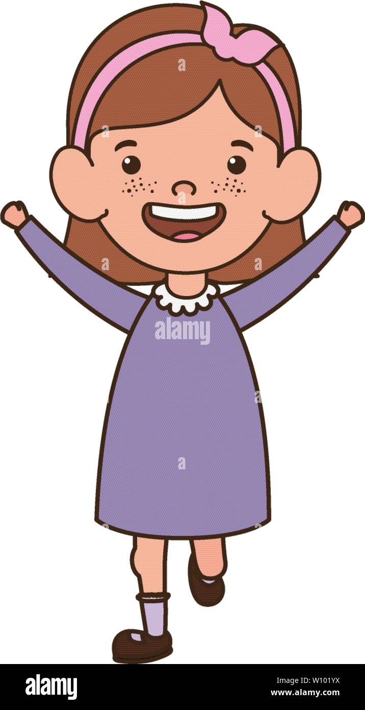 baby girl standing smiling on white background Stock Vector Image & Art ...